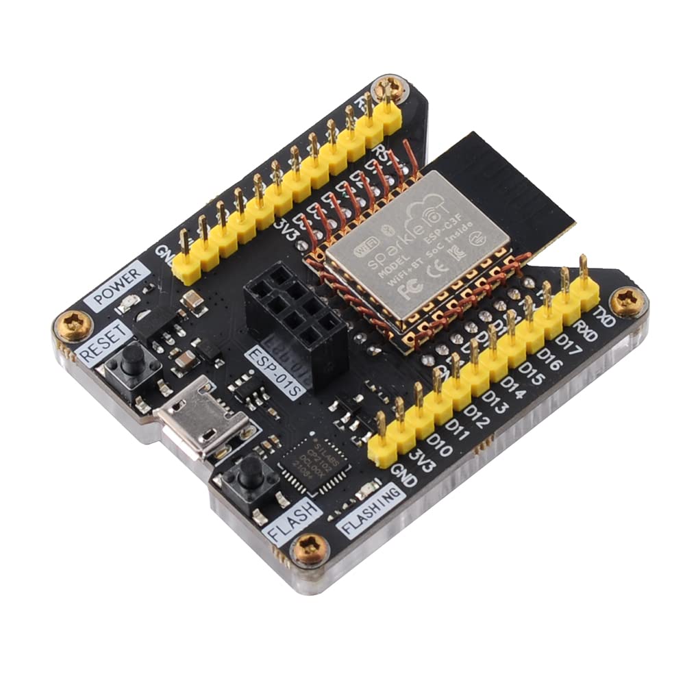 Wishiot ESP8266 Burning Fixture Development Board Micro USB Port Onboard CP2102 Chip Support ESP-01S ESP-07 ESP-07S ESP-12E ESP-12F ESP-12S ESP-C2 Easy Programer