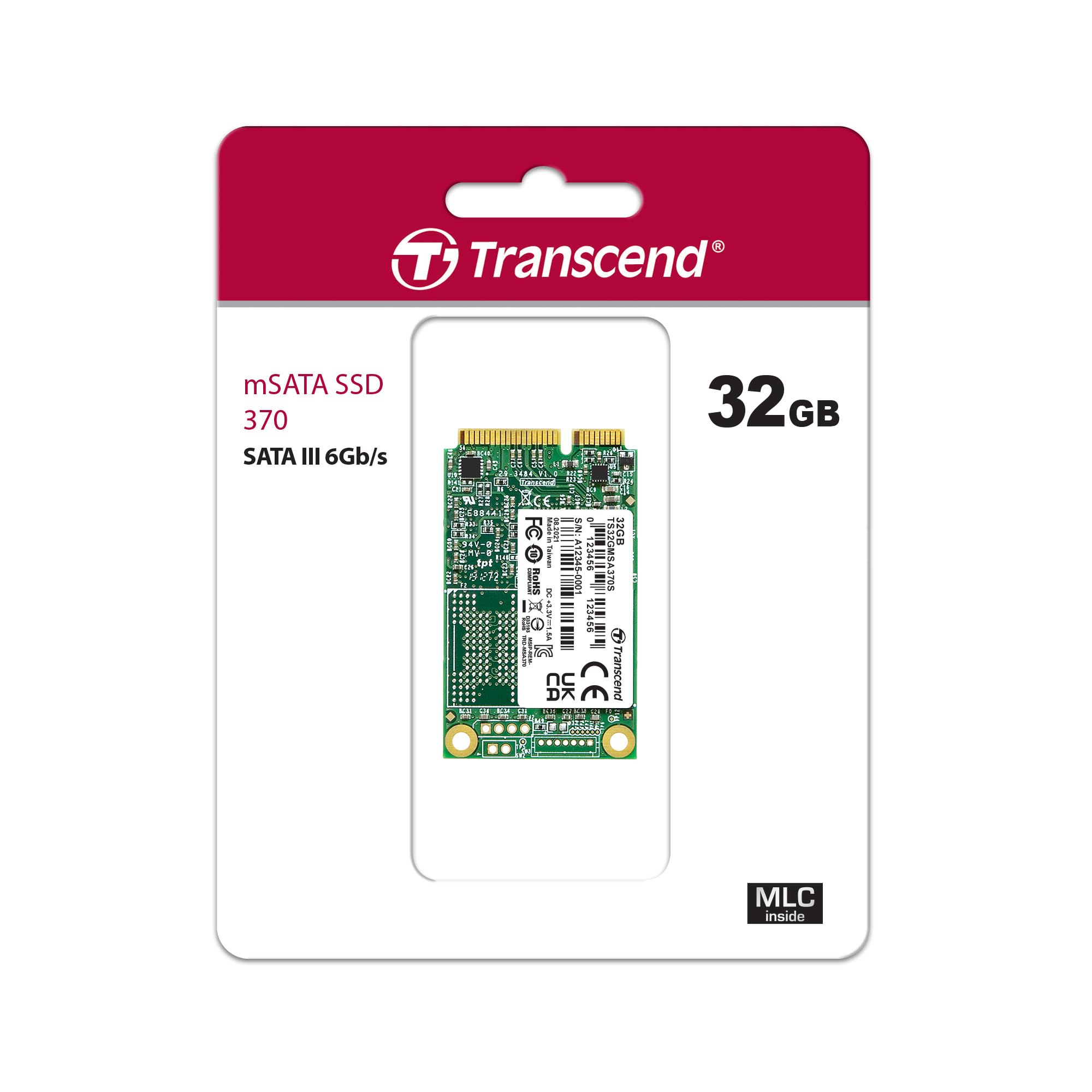 Transcend TS32GMSA370S 32GB SATAIII mSATA SSD 370S Internal Solid State Drive