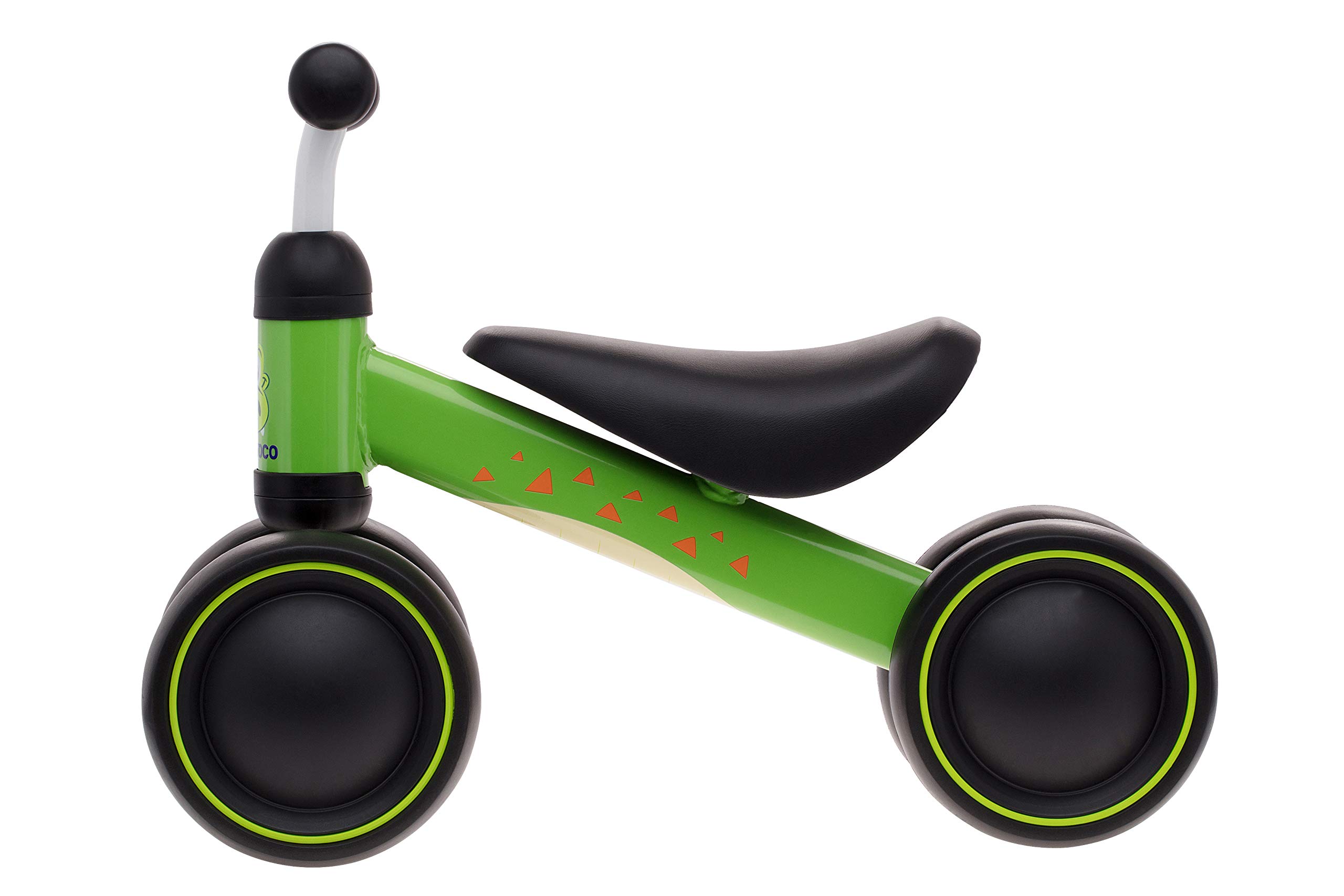 The Original Croco Ultra Lightweight and Sturdy Balance Bike.2 Models for 2, 3, 4 and 5 Year Old Kids. Unbeatable Features. Toddler Training Bike, No Pedal. (Green Dinosaur, Baby 8 Inch)