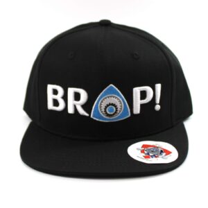 BRAP! Baseball Cap - Flat Brim Black Hat for Wankel Rotary Fans