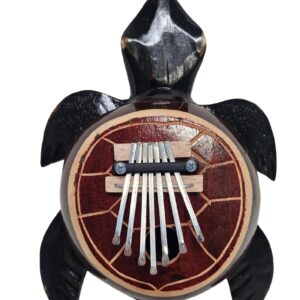 Karimba Thumb Piano 7 keys Coconut Shell TURTLE Musical kalimba Instrument Aboriginal Dot Design