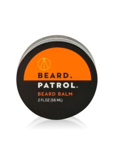 beard patrol men's beards & mustaches balm - grooming treatment with argan oil, shea butter, & cocoa butter strengthens & softens - lemongrass scent leave-in conditioner wax - pack of 1