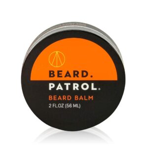 Beard Patrol Men's Beards & Mustaches Balm - Grooming Treatment with Argan Oil, Shea Butter, & Cocoa Butter Strengthens & Softens - Lemongrass Scent Leave-in Conditioner Wax - Pack of 1