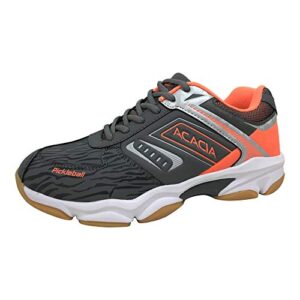 acacia unisex-adult pickleball shoes, grey/orange, 9