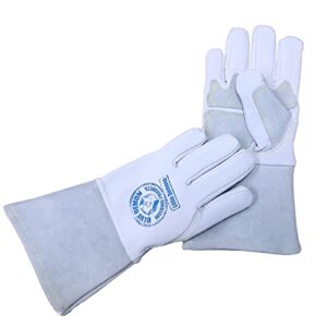 Blue Demon Little Demons kids welding gloves, XX Small, White