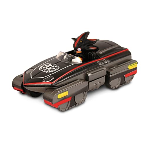 NKOK Sonic The Hedgehog All-Stars Racing Transformed Shadow Pull Back Racer; No Batteries Required; Pull Back, Let go, and Watch Shadow Race,Black Large