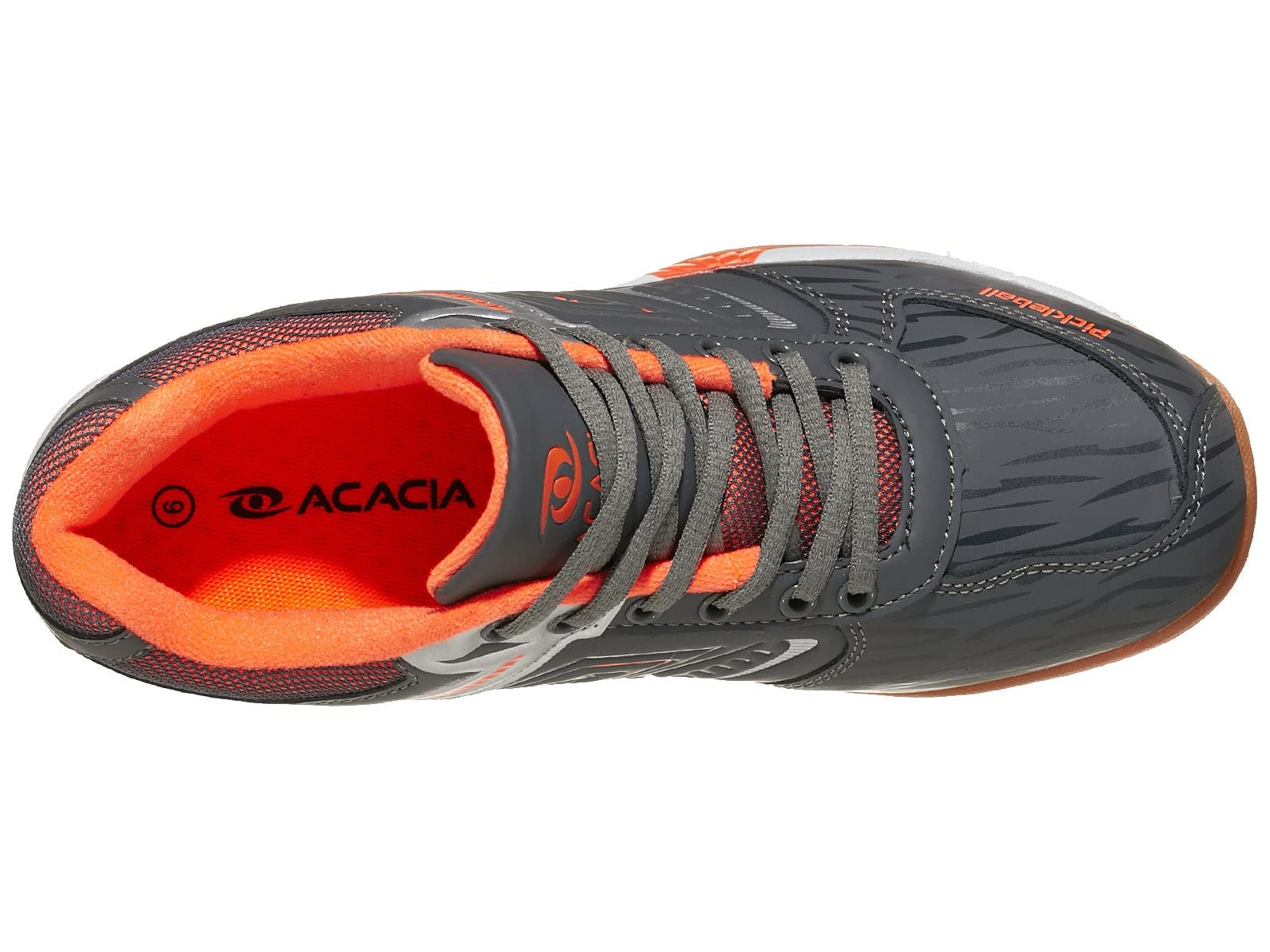 ACACIA HYPERSHOT Pickleball Shoes, Grey/Orange, 11