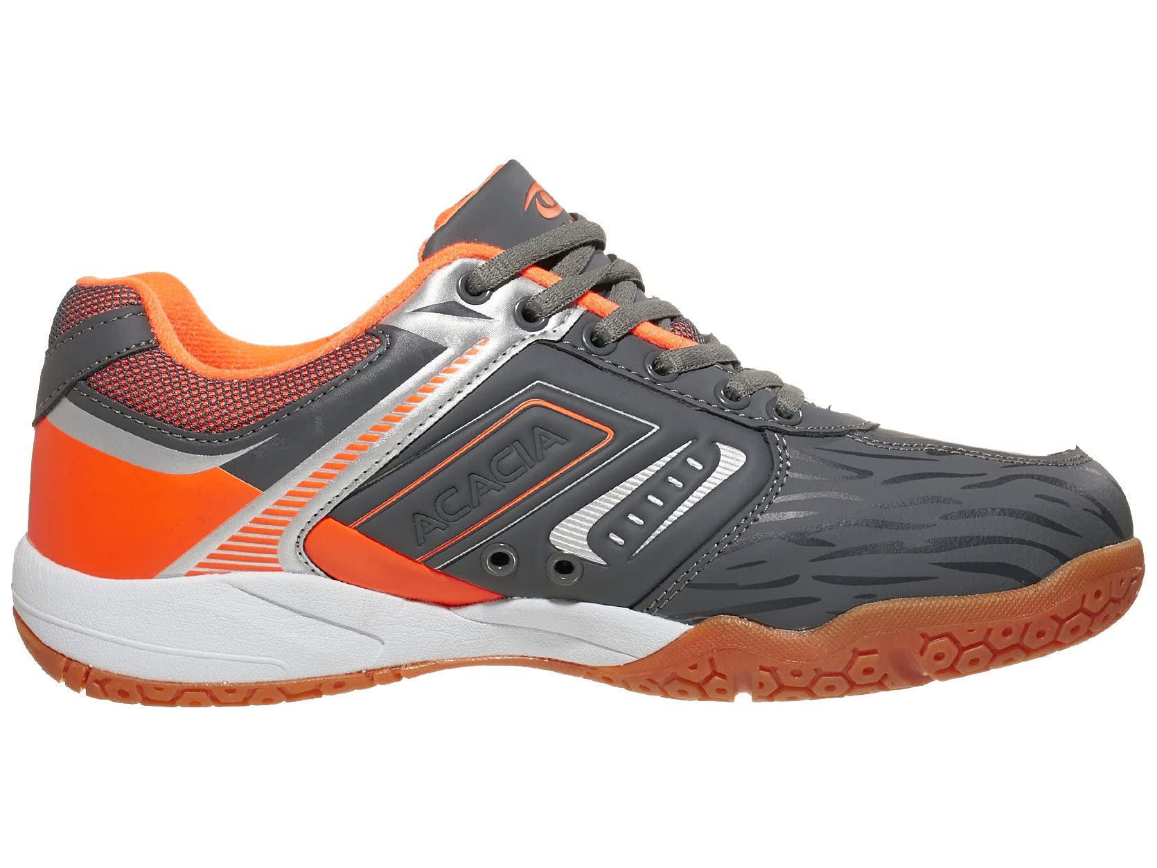 ACACIA HYPERSHOT Pickleball Shoes, Grey/Orange, 11