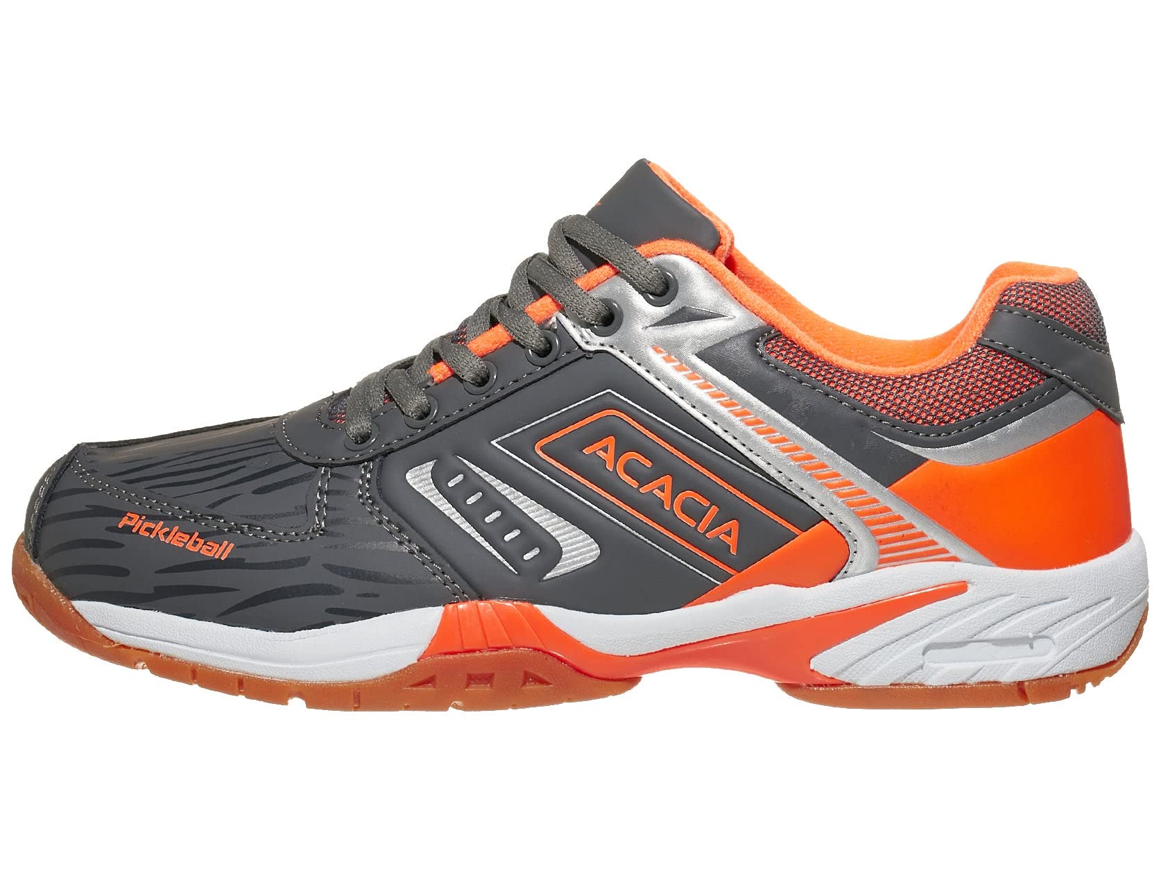 ACACIA HYPERSHOT Pickleball Shoes, Grey/Orange, 11