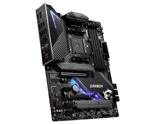 MSI MPG B550 Gaming Carbon WiFi Gaming Motherboard (AMD AM4, DDR4, PCIe 4.0, SATA 6Gb/s, Dual M.2, USB 3.2 Gen 2, HDMI/DP, Wi-Fi 6 AX, ATX, AMD Ryzen 5000 Series Processors)