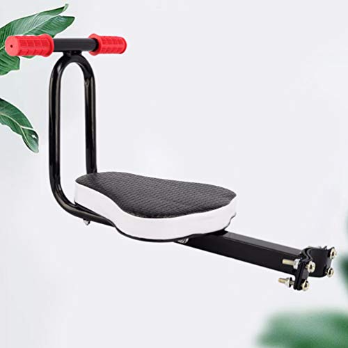 Garneck Bicycle Child Seats Quick Dismounting Seat Bicycle Electrombile Preposed Safety Seat with Armrest Cruiser Foldable Bike (Black)