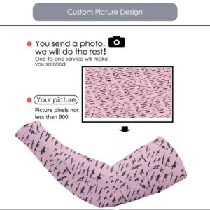 Custom Personalized Compression Arm Sleeves for Men Women/Students for Elbow Brace, Baseball, Basketball, Football, Cycling Sports (1 Pair, Adult Small/Med (10-13”))