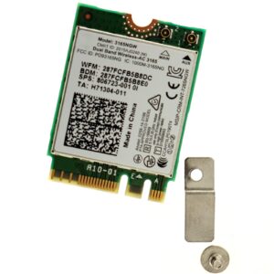 Deal4GO 3165ac 802.11ac 433Mbps M.2 NGFF Mini PCi-e WiFi Adapter Wireless-AC WLAN Module w/Bluetooth 4.2 for Intel 3165NGW