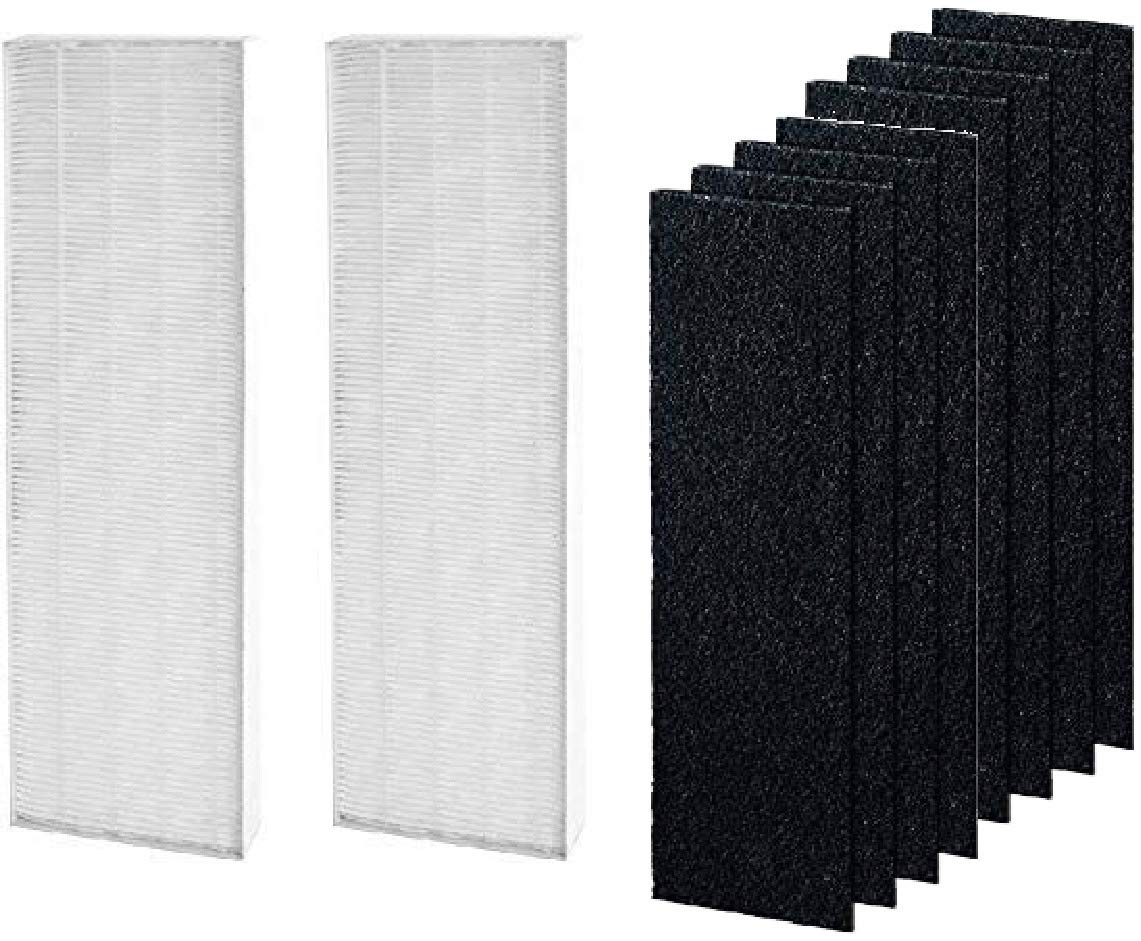 Nispira HEPA Filter Set Replacement Compatible with Fellowes AeraMax 90 100 DB5 DX5 Air Purifier. Compared to Part 40101701 9287001 9324001, 2 Sets (HEPA + Activated Charcoal Pre Filter)