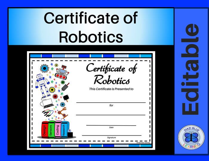 Certificate of Robotics - Book Learning