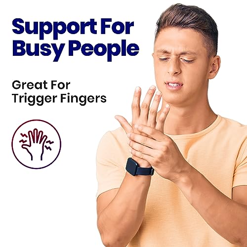 Trigger Finger Splint Finger Brace | Middle Finger Splint | Splint For Fractures, Broken Ring Finger, Arthritis, Tendonitis | Mallet Finger Splint Straightener Immobilizer | (RIGHT SMALL-MEDIUM)