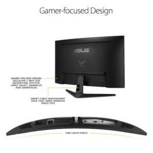 ASUS TUF Gaming VG328H1B 32” Curved Monitor, 1080P Full HD, 165Hz (Supports 144Hz), Extreme Low Motion Blur, Adaptive-sync, FreeSync Premium, 1ms, Eye Care, HDMI D-Sub (Renewed)