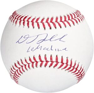 dj lemahieu new york yankees autographed baseball with "le machine" inscription - autographed baseballs