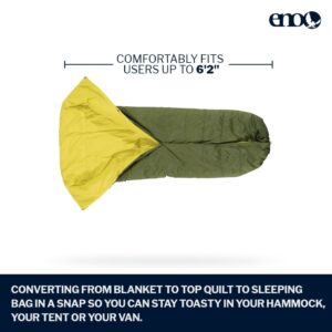 ENO, Eagles Nest Outfitters Spark Camp Quilt Hammock Blanket and Sleeping Bag, Evergreen