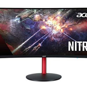 Acer Nitro XZ342CK Pbmiiphx 34" 1500R Curved WQHD (3440 x 1440) VA Gaming Monitor with AMD Radeon Freesync, VESA Certified DisplayHDR400, 95% sRGB, 144Hz, 1ms VRB (Display Port & 2 x HDMI 2.0 Ports)