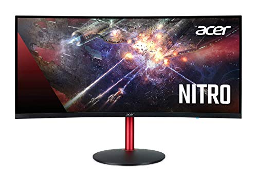 Acer Nitro XZ342CK Pbmiiphx 34" 1500R Curved WQHD (3440 x 1440) VA Gaming Monitor with AMD Radeon Freesync, VESA Certified DisplayHDR400, 95% sRGB, 144Hz, 1ms VRB (Display Port & 2 x HDMI 2.0 Ports)