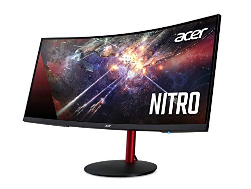 Acer Nitro XZ342CK Pbmiiphx 34" 1500R Curved WQHD (3440 x 1440) VA Gaming Monitor with AMD Radeon Freesync, VESA Certified DisplayHDR400, 95% sRGB, 144Hz, 1ms VRB (Display Port & 2 x HDMI 2.0 Ports)