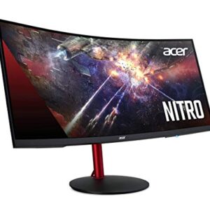 Acer Nitro XZ342CK Pbmiiphx 34" 1500R Curved WQHD (3440 x 1440) VA Gaming Monitor with AMD Radeon Freesync, VESA Certified DisplayHDR400, 95% sRGB, 144Hz, 1ms VRB (Display Port & 2 x HDMI 2.0 Ports)