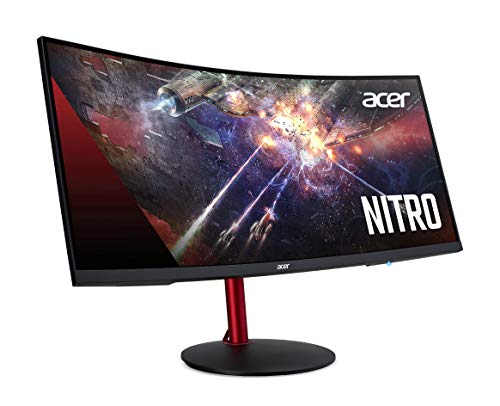 Acer Nitro XZ342CK Pbmiiphx 34" 1500R Curved WQHD (3440 x 1440) VA Gaming Monitor with AMD Radeon Freesync, VESA Certified DisplayHDR400, 95% sRGB, 144Hz, 1ms VRB (Display Port & 2 x HDMI 2.0 Ports)