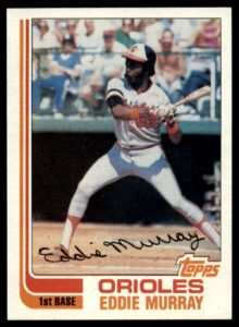 1982 topps baseball #390 eddie murray baltimore orioles official mlb trading card in raw (ex or better) condition