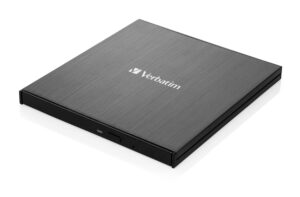 verbatim external slimline cd/dvd writer - usb 3.2 gen1 with usb-c connection incl. usb-c to usb-a cable - compact design - external dvd writer - external cd-drive - slim design