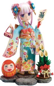 furyu miss kobayashi's dragon maid: kanna (finest kimono version) 1:7 scale pvc figure, multicolor