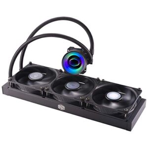 Cooler Master MasterLiquid ML360 Mirror ARGB Close-Loop AIO CPU Liquid Cooler, Mirror ARGB Pump, 360 Radiator, Triple SickleFlow 120mm, 3rd Gen Dual Chamber Pump for AMD Ryzen/Intel LGA1200/1151