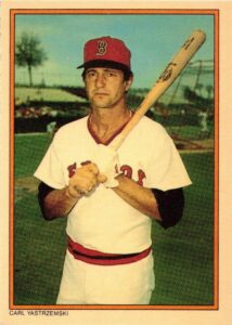 1985 topps circle k all time home run kings #17 carl yastrzemski baseball card