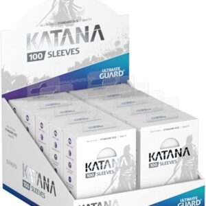 Ultimate Guard Katana Sleeves White Standard Size Cards Display Box [10 Packs]