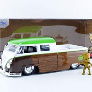 Marvel Guardians of The Galaxy 1:24 Volkswagen Bus Die-Cast Car & 2.75" Groot Figure, Toys for Kids and Adults