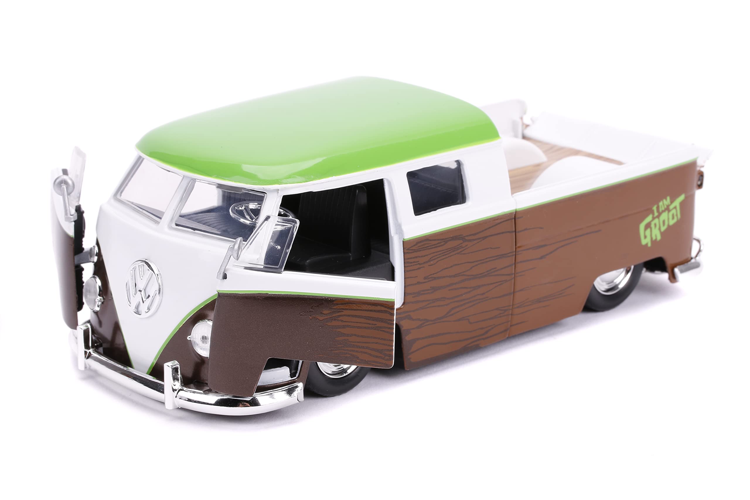 Marvel Guardians of The Galaxy 1:24 Volkswagen Bus Die-Cast Car & 2.75" Groot Figure, Toys for Kids and Adults