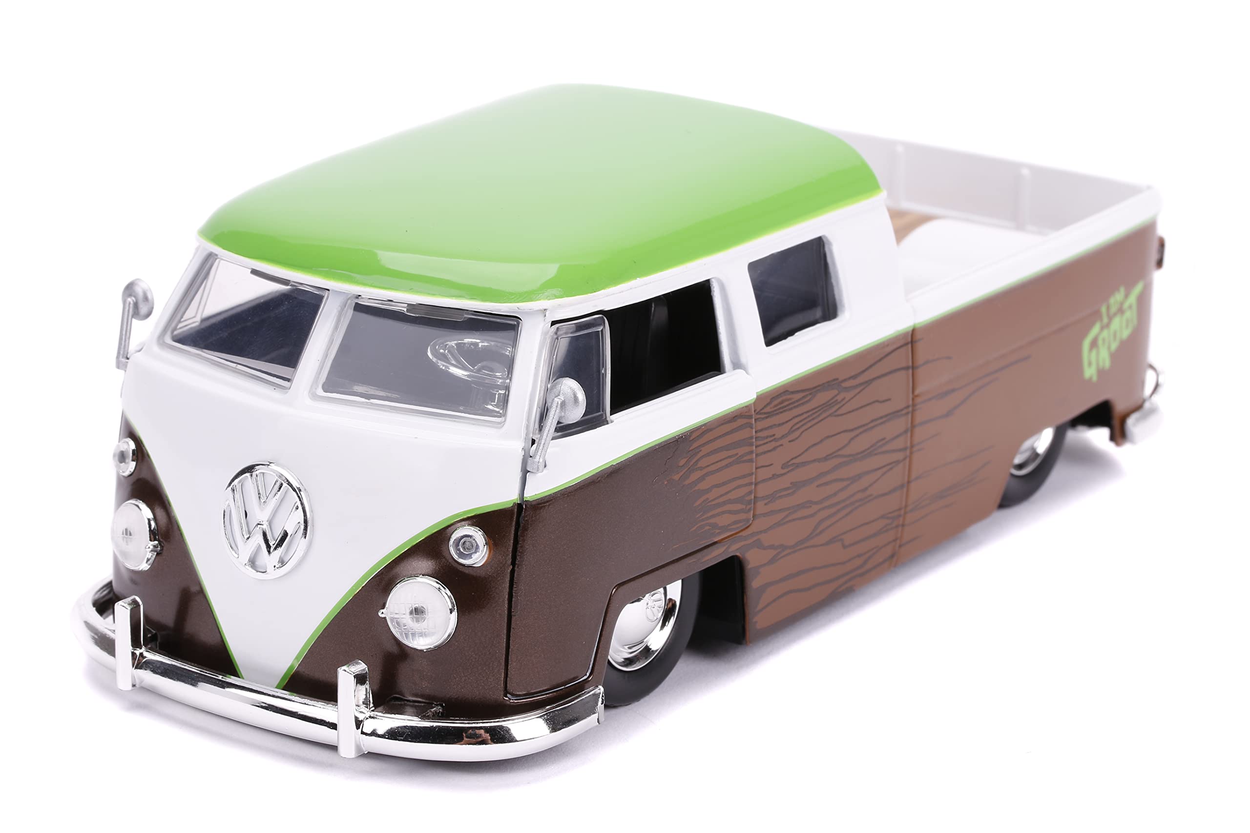 Marvel Guardians of The Galaxy 1:24 Volkswagen Bus Die-Cast Car & 2.75" Groot Figure, Toys for Kids and Adults