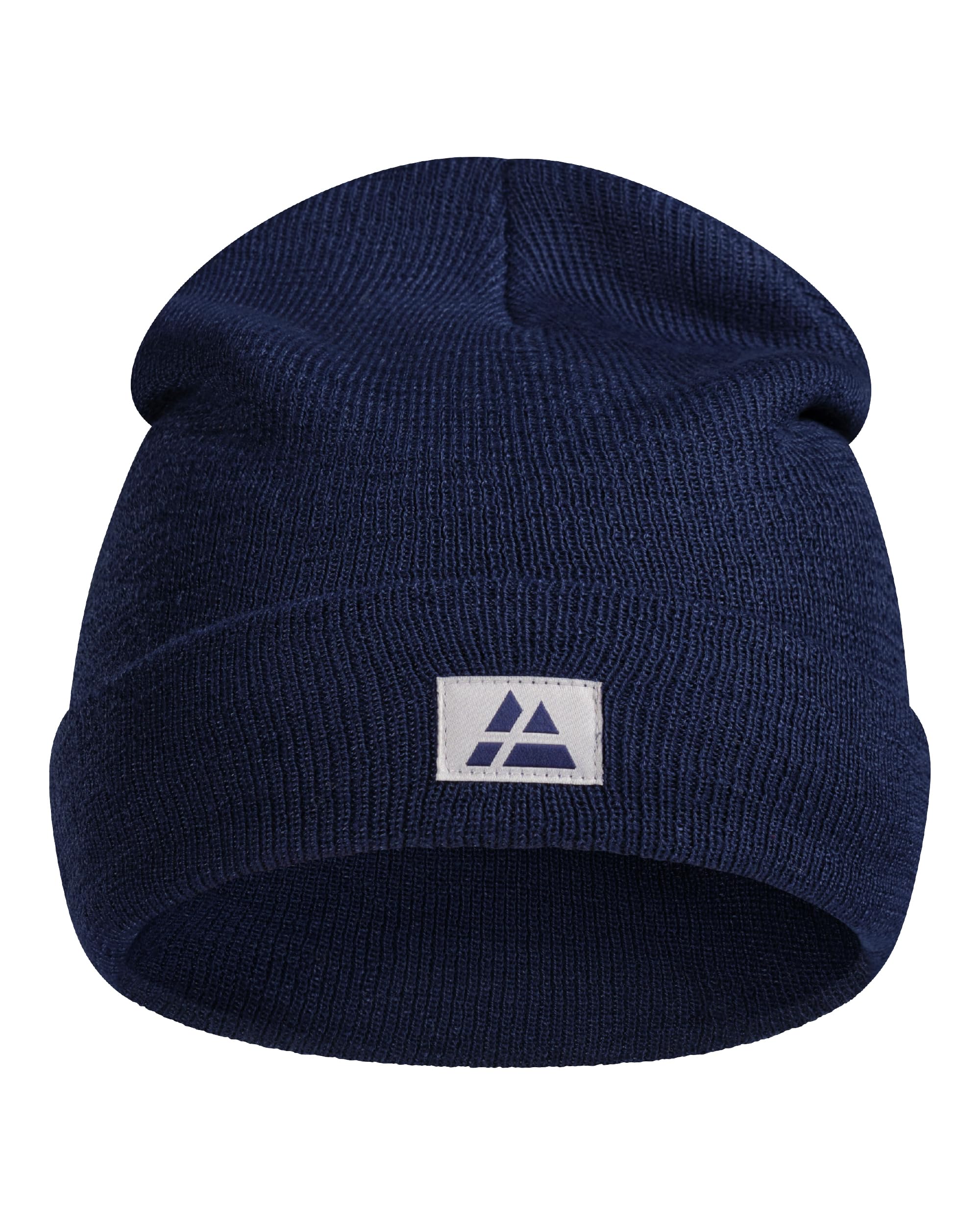 DANISH ENDURANCE Sustainable Classic Beanie for Men & Women, Plain Kitted Hat, Blue, One Size