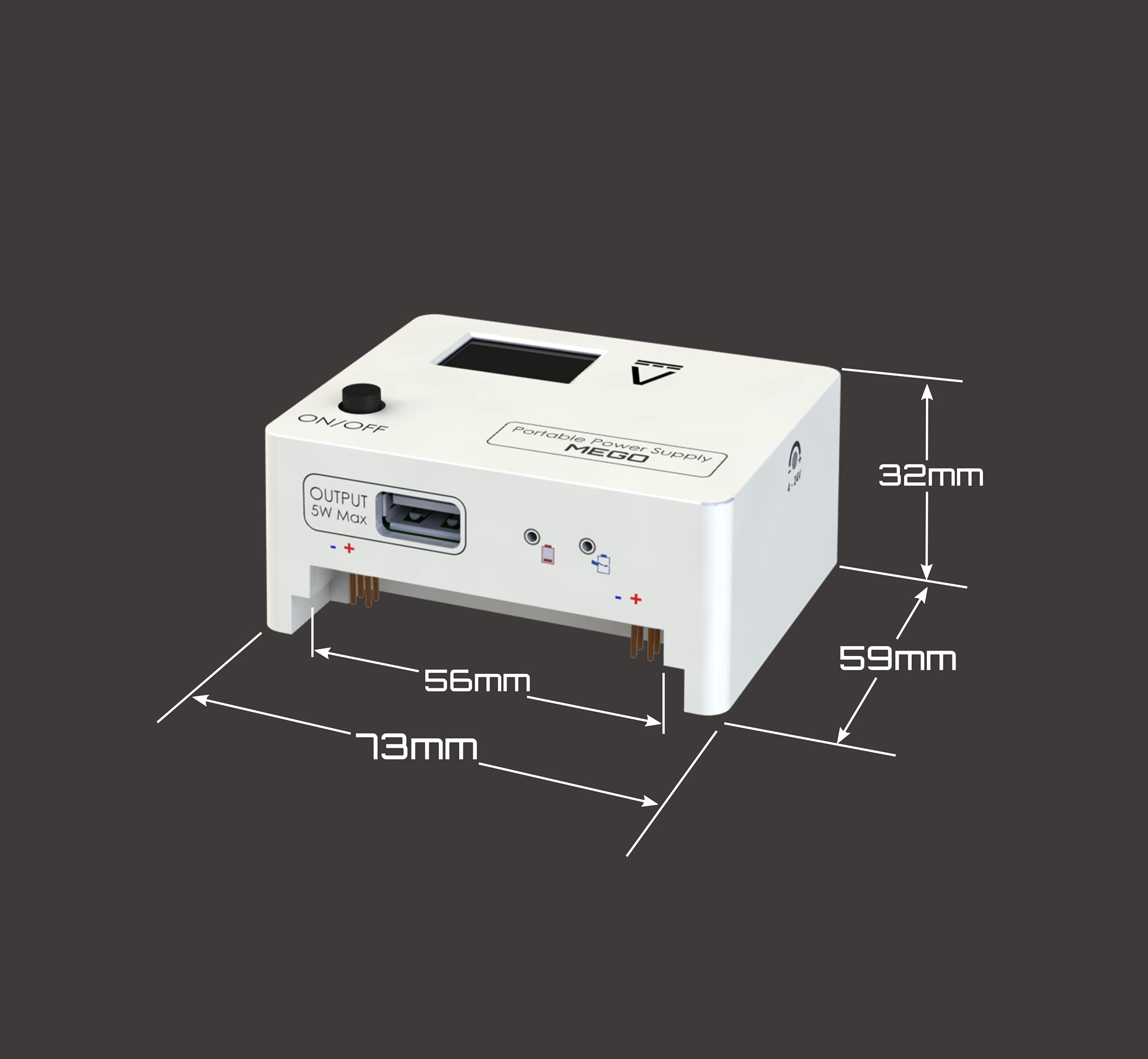 Rechargeable Breadboard Power Supply – 4 to 24V DC Output Power Supply with 2000mAh Rechargeable Battery with USB Charging – Ideal for Labs and Projects in Classroom, Outdoor and Home Schools