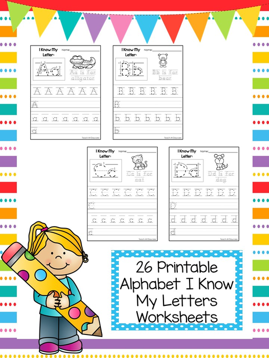 26 Printable I Know My Letters Worksheets