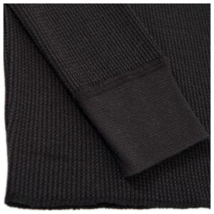 Fruit of the Loom Boys' Premium 2-Pack Thermal Waffle Crew Top, Black/Heather Greystone, 14-16