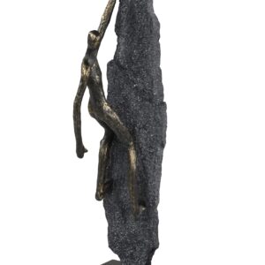 Deco 79 Polystone People Decorative Sculpture Climbing Home Decor Statue, Accent Figurine 6" x 5" x 19", Bronze