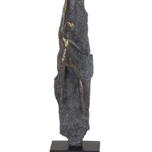 Deco 79 Polystone People Decorative Sculpture Climbing Home Decor Statue, Accent Figurine 6" x 5" x 19", Bronze