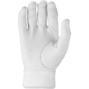 Marucci Crest Baseball/Fastpitch Batting Gloves, White/White, Adult Medium