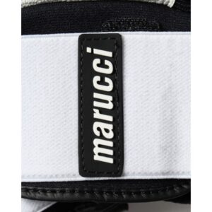 Marucci Blacksmith Full-Wrap Baseball Batting Gloves, White/Black, Adult Large