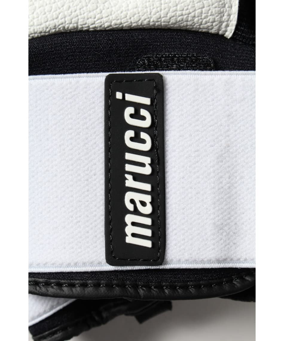 Marucci Blacksmith Full-Wrap Baseball Batting Gloves, White/Black, Adult Large