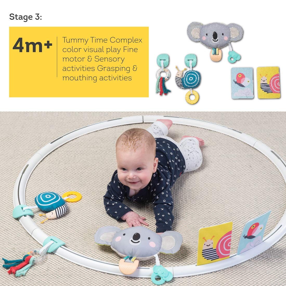 Taf Toys All Around Me Activity Hoop | Developmental Hoop, Prefect for Newborns and up, with 24 Developmental Activities. Designed to Promote Baby’s Senses, Motor Skills and Cognitive Development