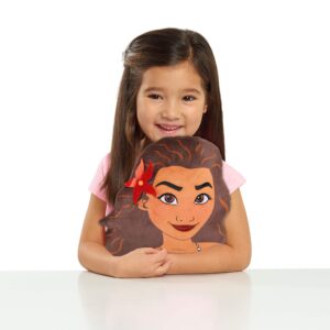 Disney Princess Character Head 12.5-Inch Plush Moana, Soft Pillow Buddy Toy for Kids