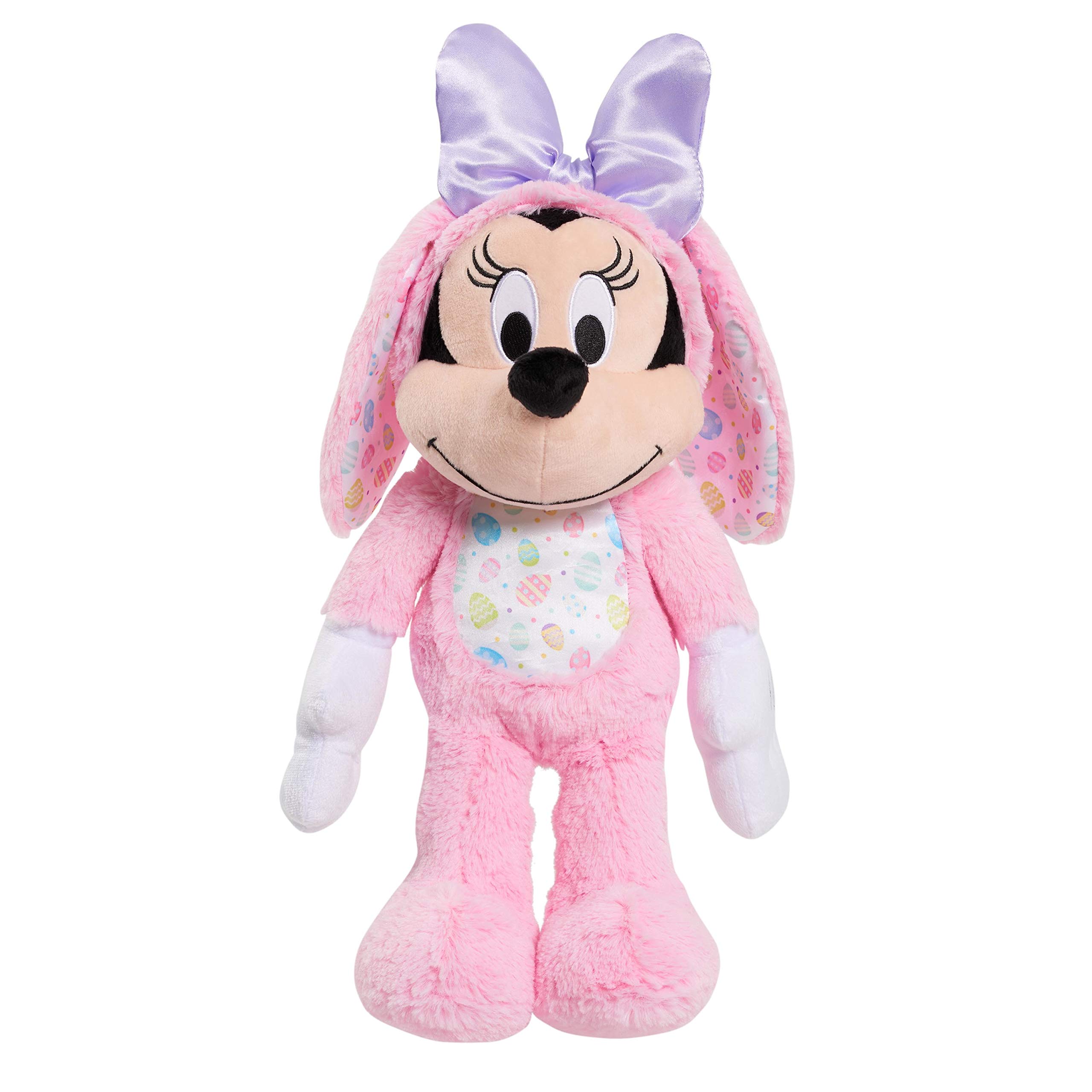 Disney Easter Bunny Large Plush Minnie Mouse, Officially Licensed Kids Toys for Ages 2 Up by Just Play