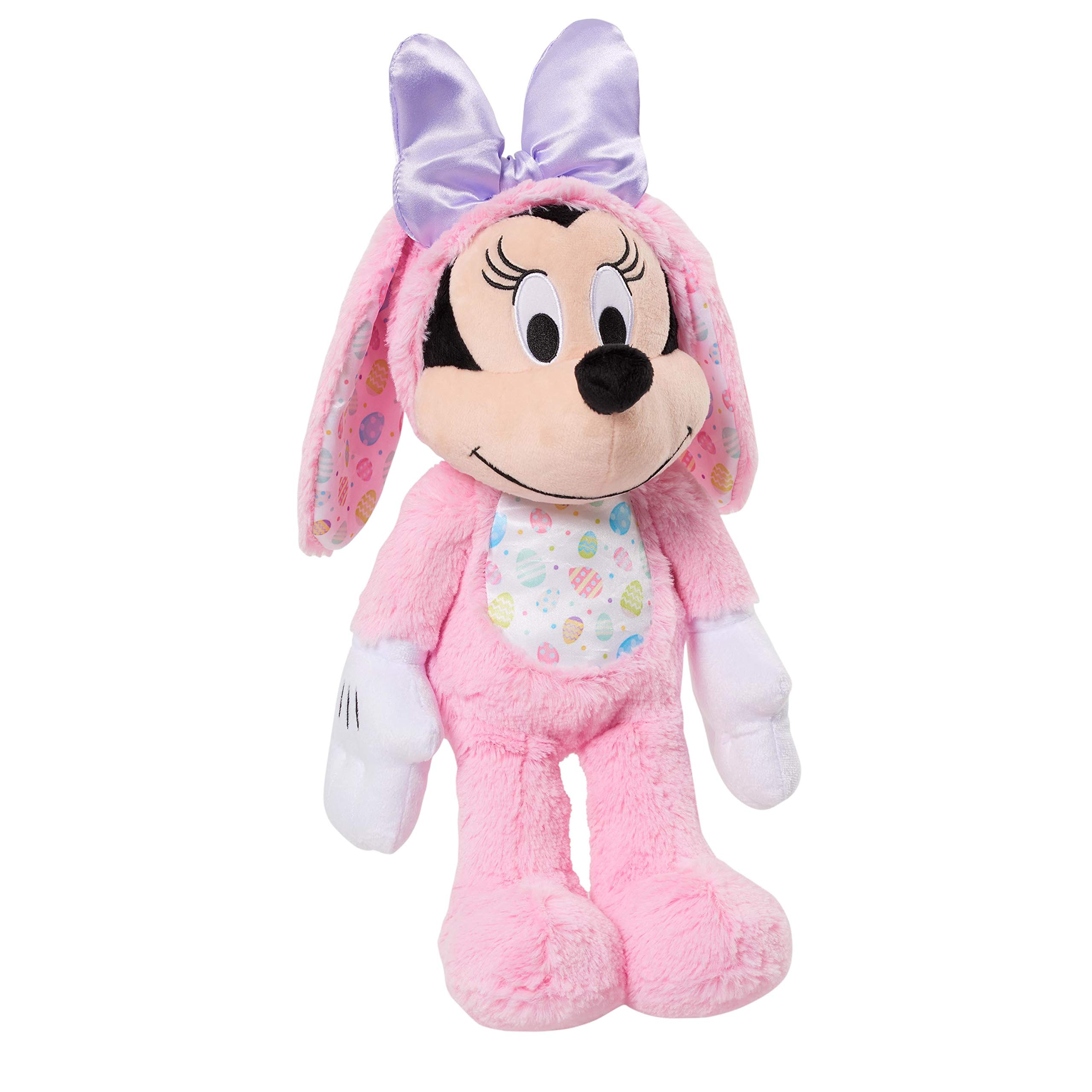 Disney Easter Bunny Large Plush Minnie Mouse, Officially Licensed Kids Toys for Ages 2 Up by Just Play